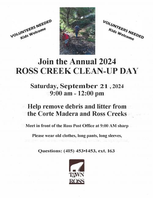 Ross Creek Clean Up Day | Town of Ross California